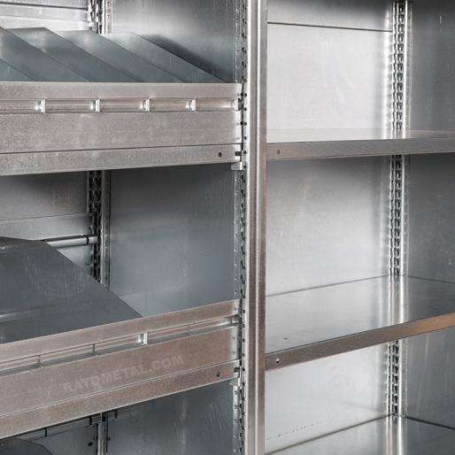Rayonnage Atelier Galvanisé avec Parois Pleines - Rayometal